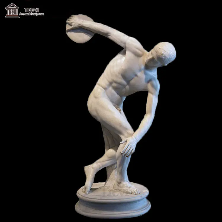 Ancient Greek Natural White Marble Discus Thrower Statue - Buy Marble ...