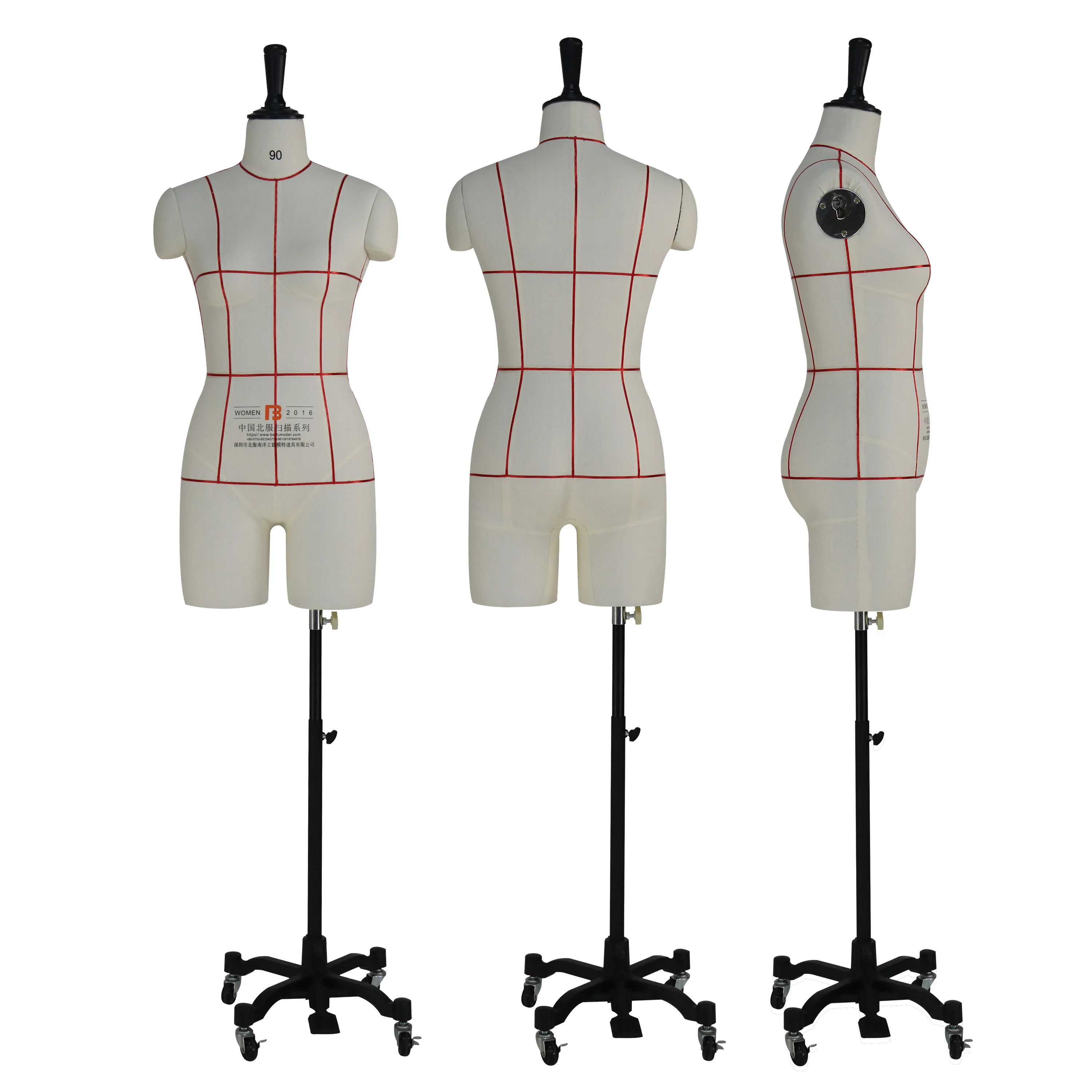 Beifu Form Female Dress Form Half Body Torso Stand For Dressmakers With ...