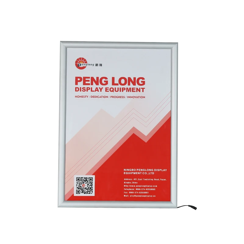 A3 Black LED Snap Frame 30MM Rectangle Picture Advertising Board Light ...