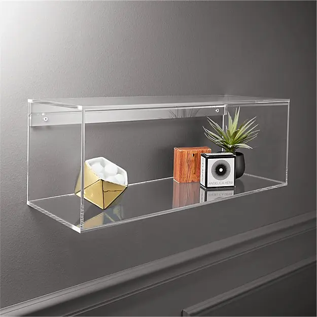 Lucite Wall Mounted Acrylic Display Case Storage Shelf Box - Buy Wall ...