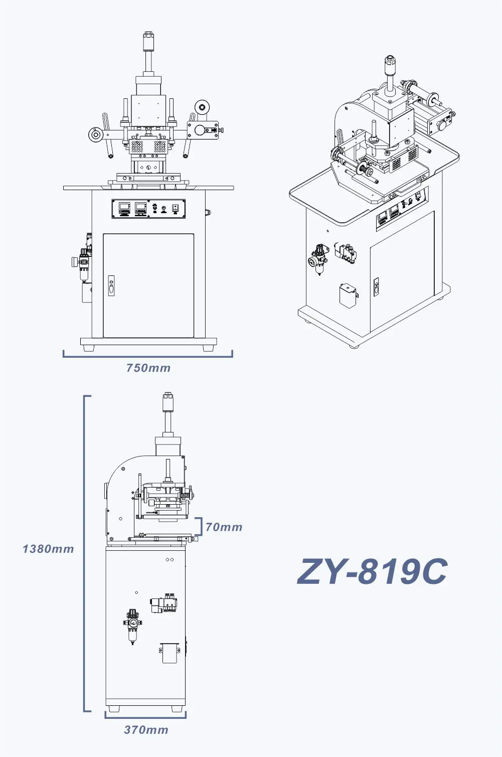Leather Logo Label Embossed Hot Stamping Machine - Buy Popular ...