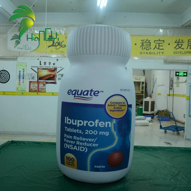 Large Inflatable Pill Bottle - Customizable Medicine Container