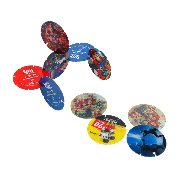 Customized Design Tazo Factory Pokmon Paper Plastic Round Hologram Foil ...