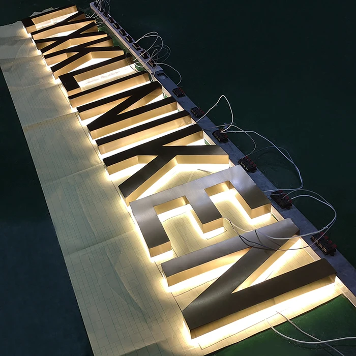 Custom 3d Led Stainless Steel Backlit Storefront Advertising Letter ...