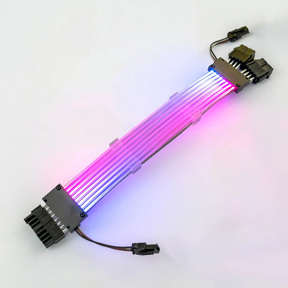 Dual 8pin Neon Flex Rgb Cable Led Synchronizes Double-headed Light Male ...