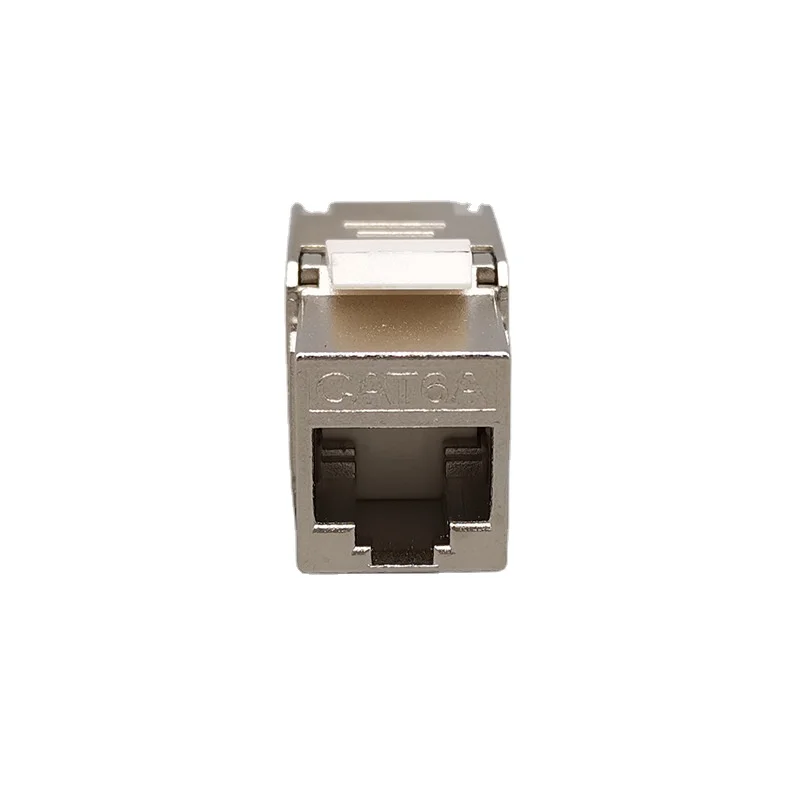 Toolless Cat6a RJ45 Shielded Keystone Jack with Shutter