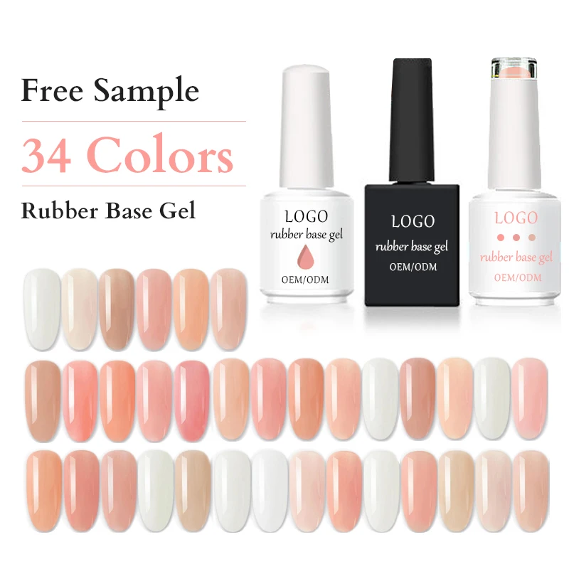 CCO Wholesale 2 in 1 Nude Rubber Base Gel Customize logo Supplies Salon Color Private Label ...