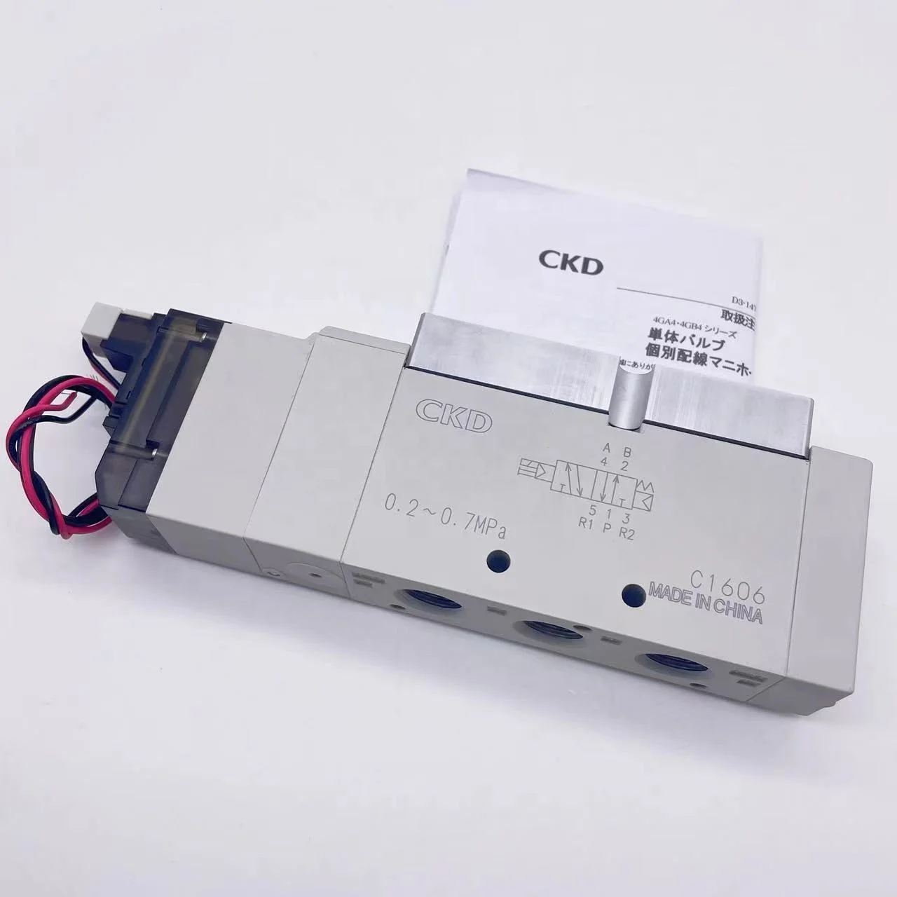 CKD 4GA4 Series 4GA410-10-E2-3 Válvula solenoide de 5 puertos operada por piloto Piezas ...