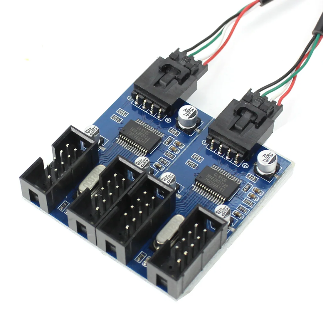 9pin Usb Header Male 1 To 2 / 4 Female Extension Cable Card Desktop 9 ...