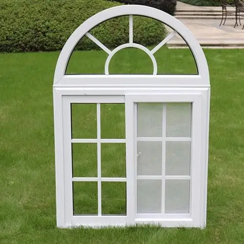 UPVC Sliding Windows with Half Round Arch - Durable & Stylish