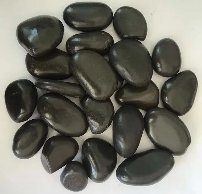 Fine Quality High Polished Pebble Black Color - Shunlei Stone