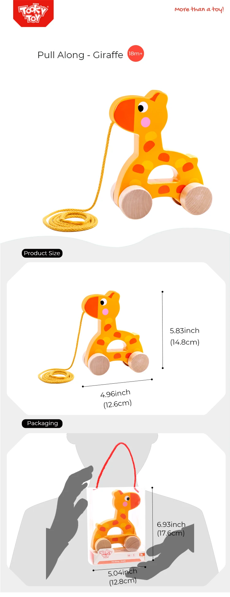 Zoo Animals Pull String Wooden Toy Pull Along Giraffe - Buy Wooden Toys ...