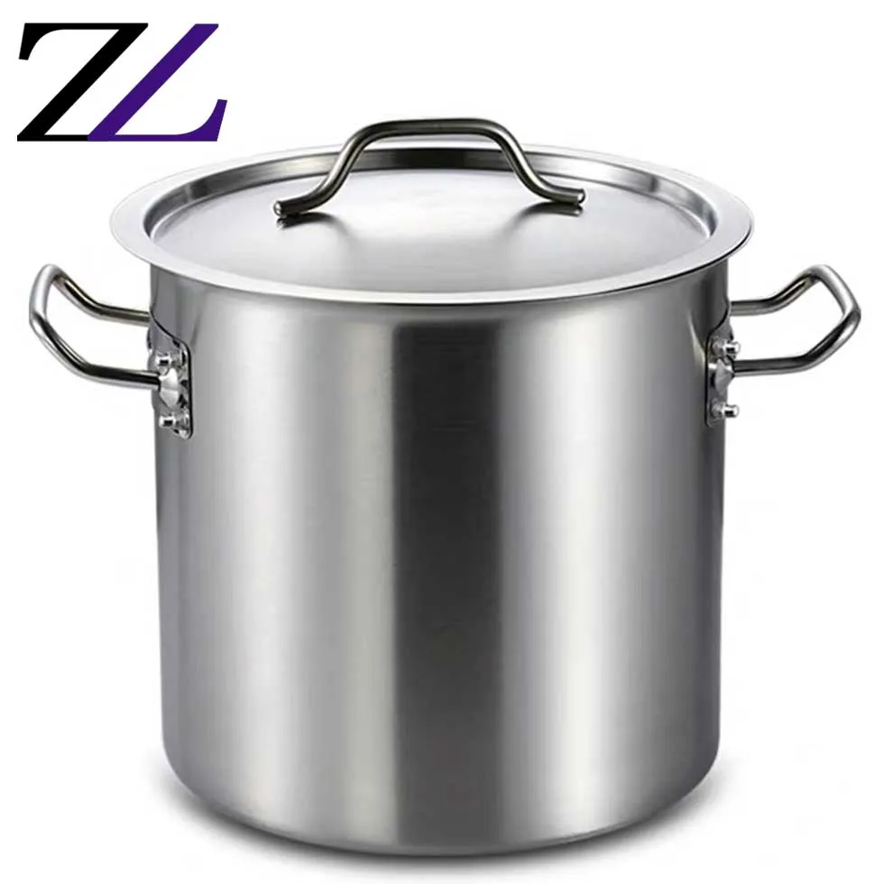 Elegant 555 304 Stainless Steel Large Soup Pot for Buffet