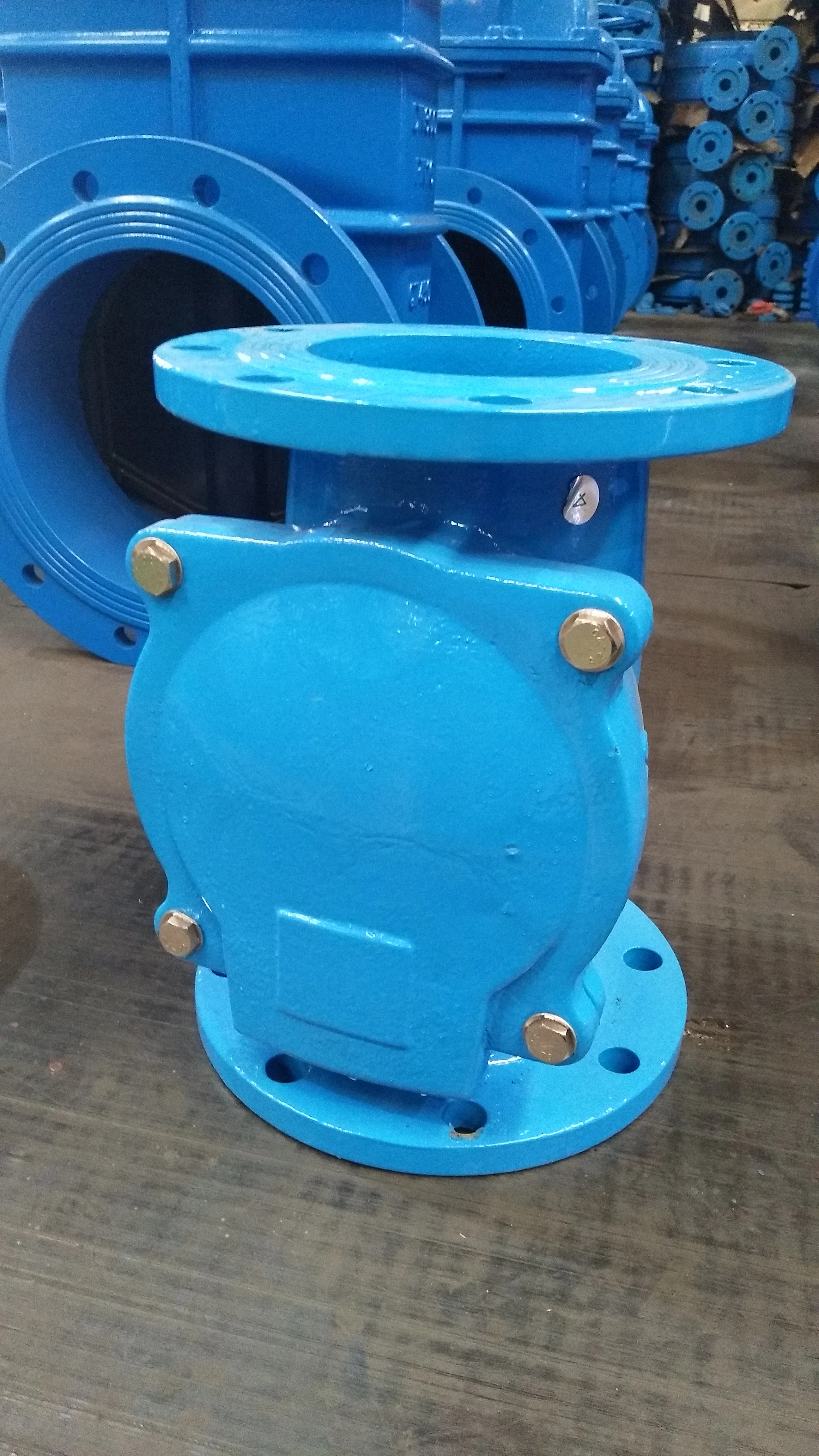 DN100PN10 Double Flange Rubber Seated Swing Check Valve