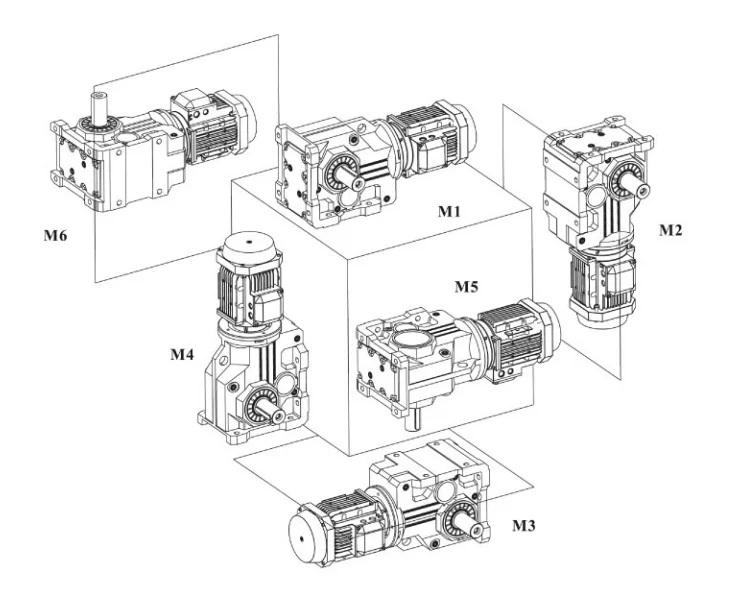 R67 R77 R87 Series Hard Surface Bevel Reducer Helical Gearbox