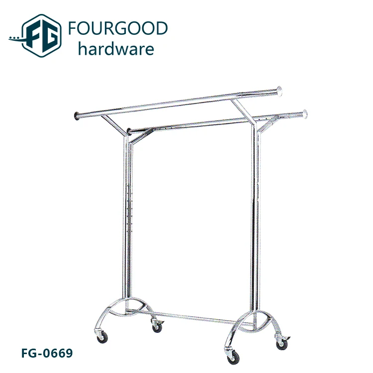 Metal Garment Display Clothing Rails - Stable & Removable