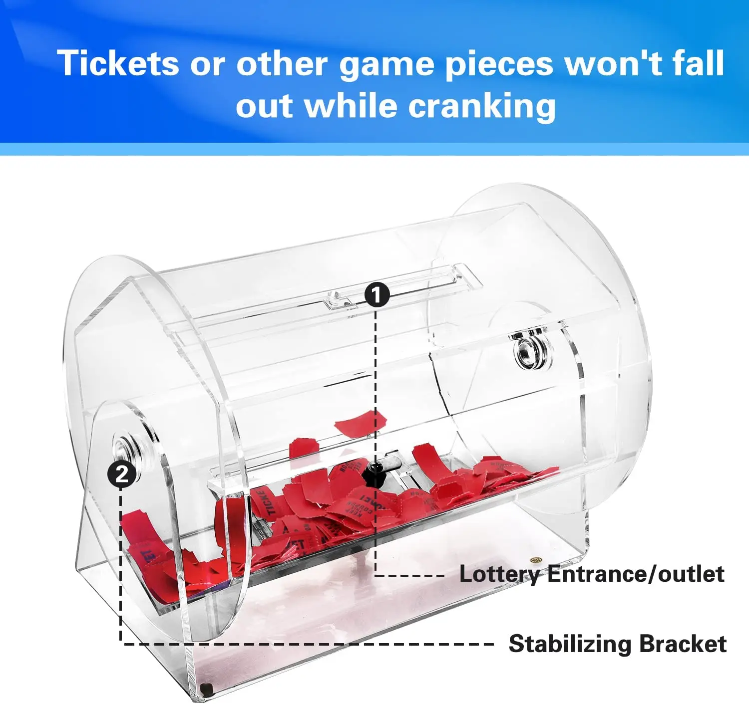 Acrylic Lottery Draw Box - Clear, Modern, and Customizable