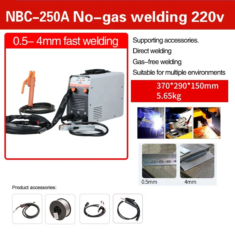 Nbc-250/270 No-gas-welder 3 In 1 C02 Mini Mig Welding Machine Mig/mma ...