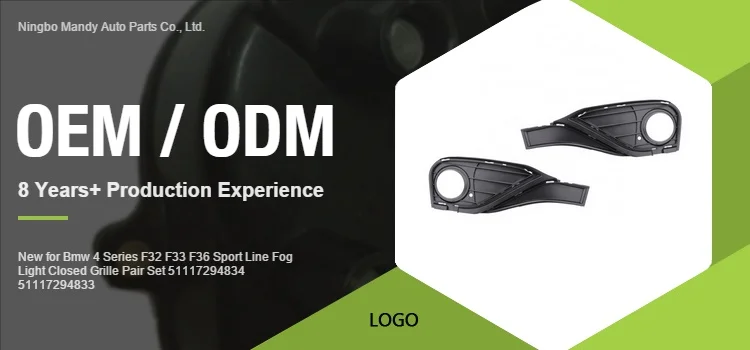 BMW 4 Series F32 F33 F36 Sport Line Fog Light Grille Pair