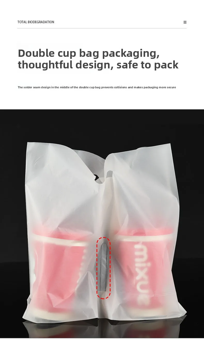 100% Biodegradable PLA PBAT Bags for Food & Beverage