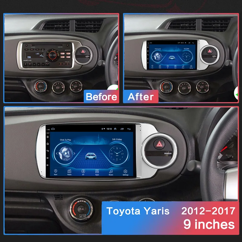 Toyota Yaris/Vitz 2012-2017 CarPlay Multimedia System with GPS & WiFi