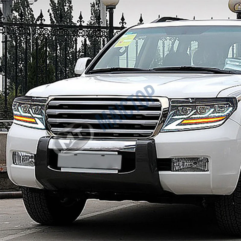Maictop Car Facelift LED Matrix Lens Headlights for Land Cruiser 200