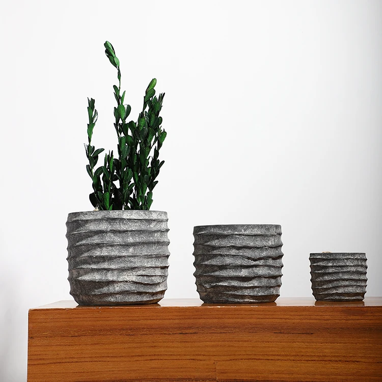 Simplism Style Matte Black Outdoor Flowerpot Molds / Home Decoration ...