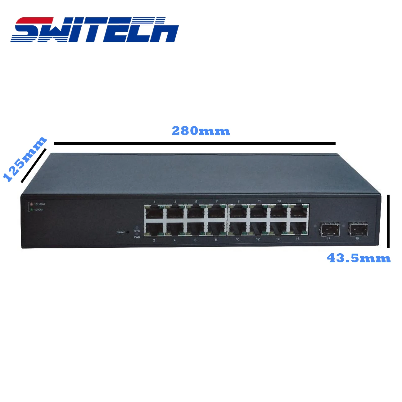L2 Management Switch 16*10/100/1000base-trj45 And 2*giga Sfp Optical ...