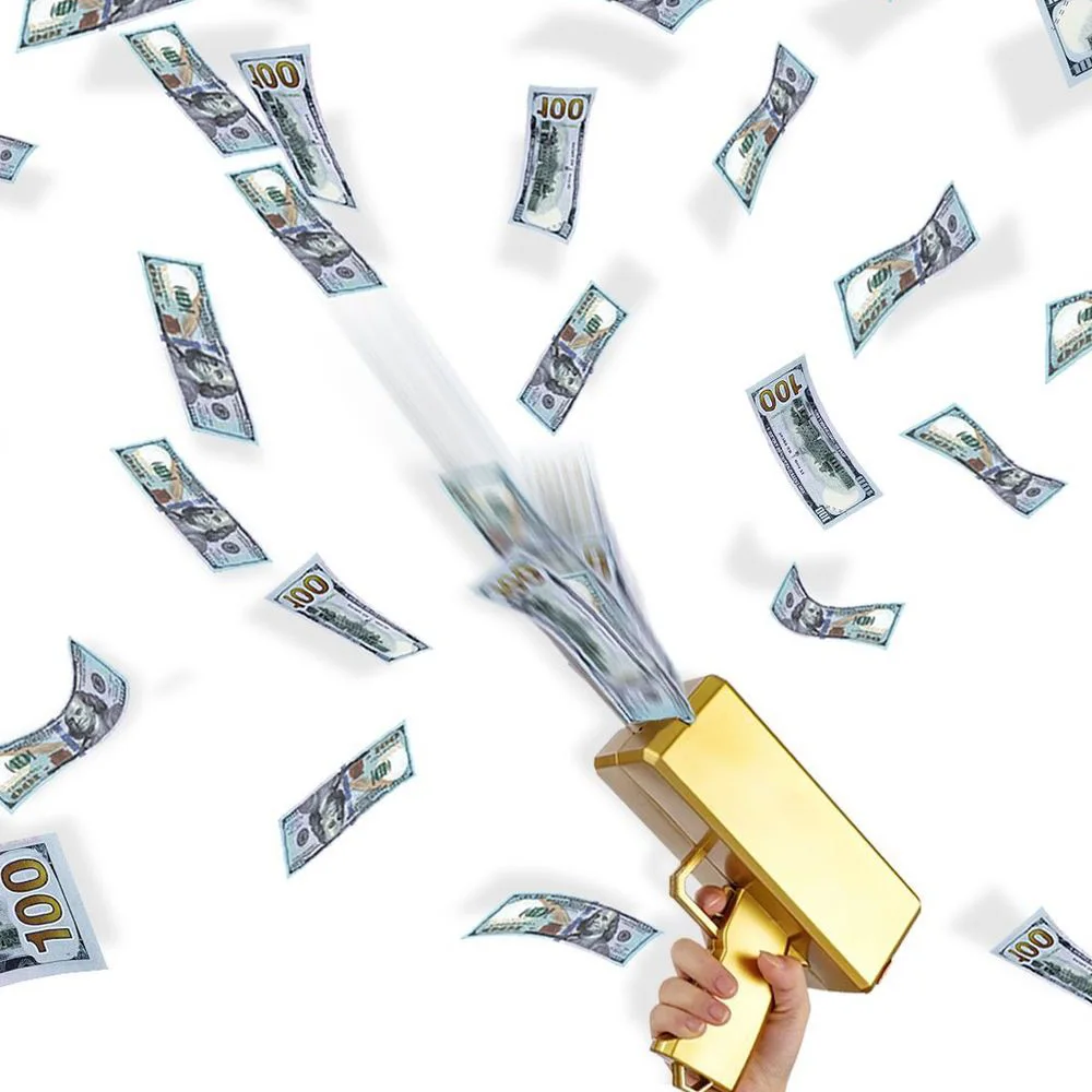 Make It Rain Money Gun Game Spit Banknotes Cash Cannon Money Gun ...