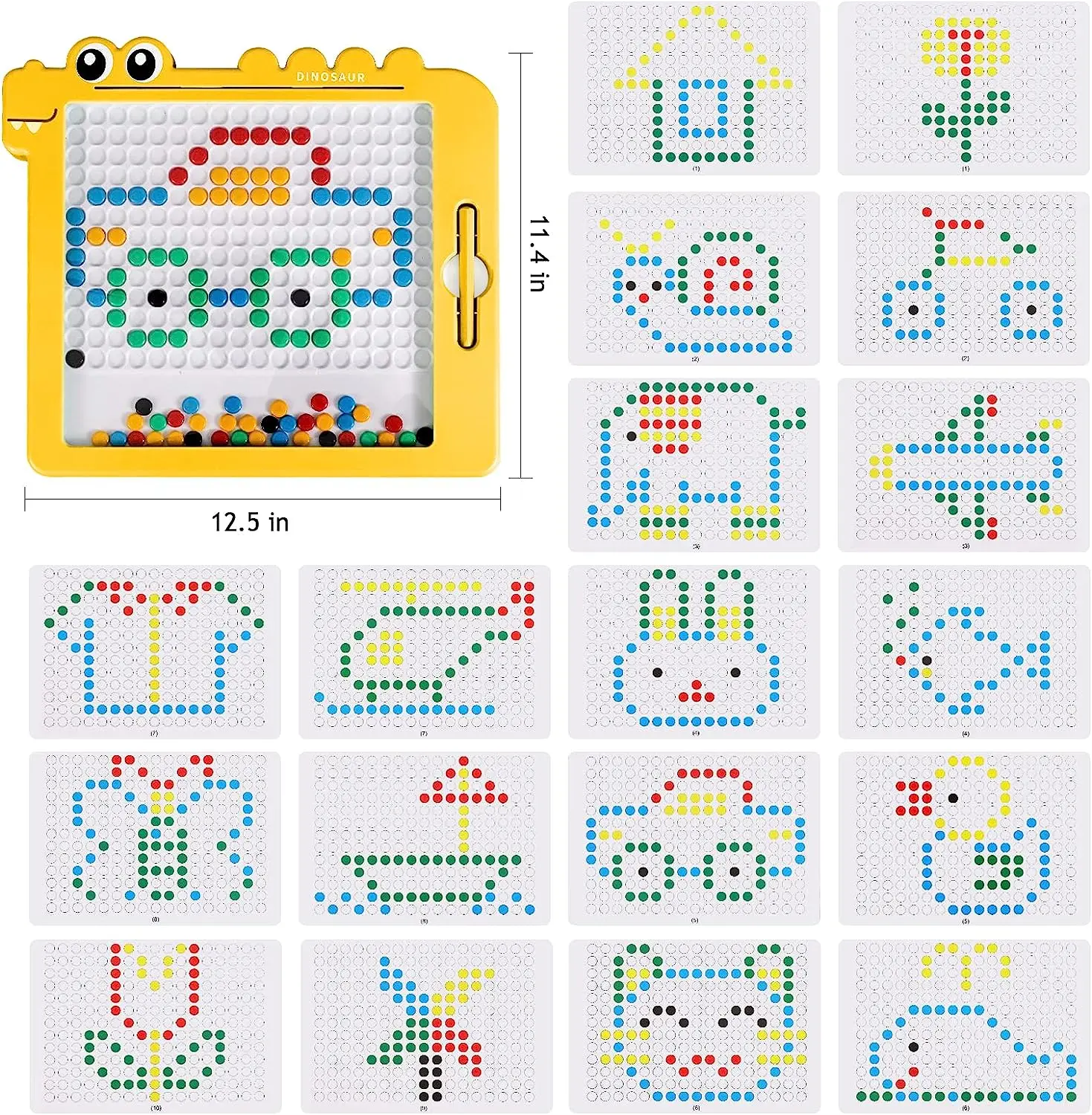 Dinosaur Magnetic Drawing Board Montessori Magnetic Dots Board For Kids ...