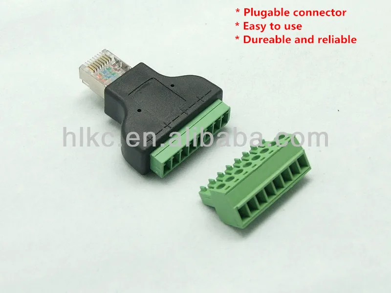 Rj45 Spliter To Screw 8pin Rj45 Plug Rj45 Connector For Cctv Camera ...