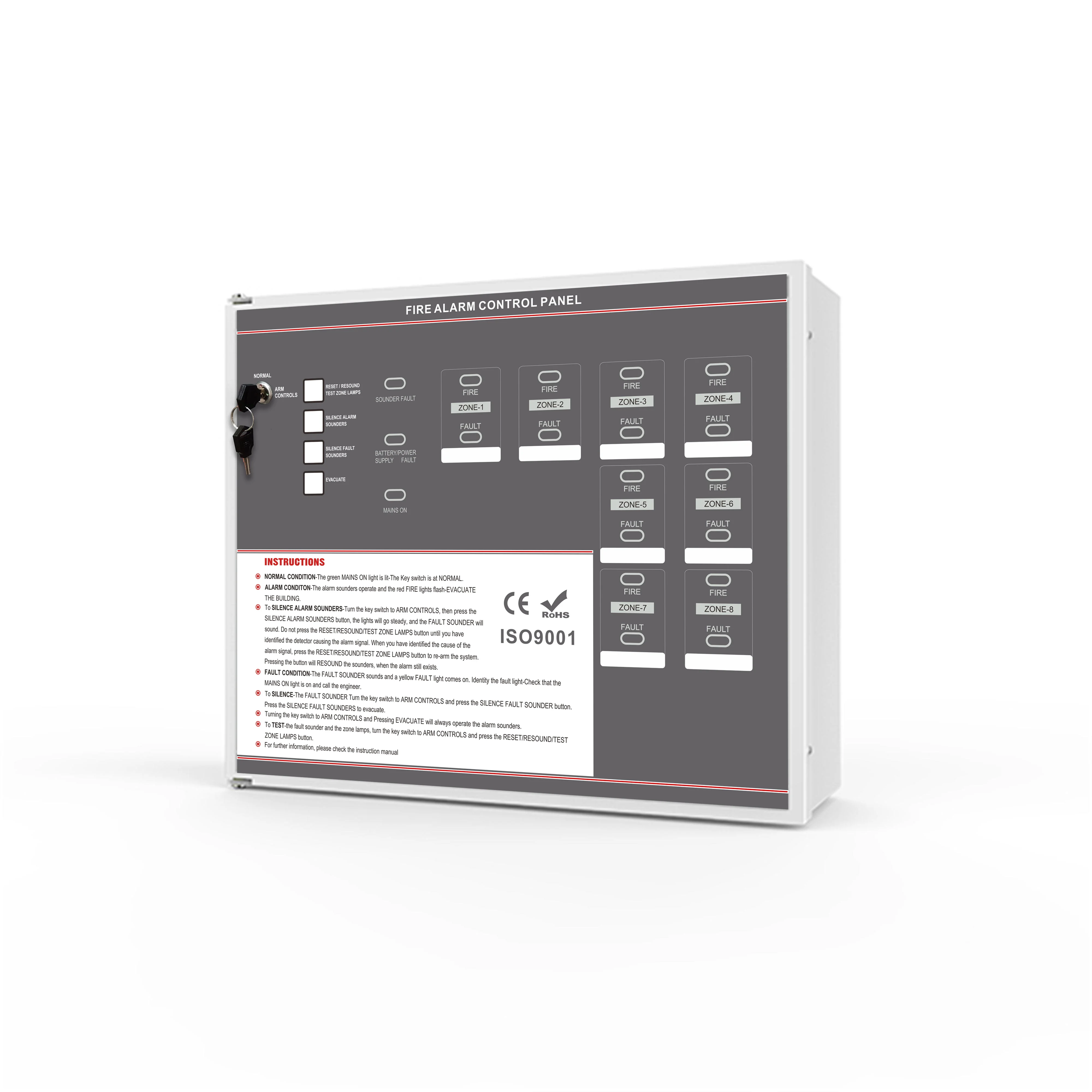 6 Zone Conventional Fire Alarm Control Panel - Reliable Fire Alarm ...