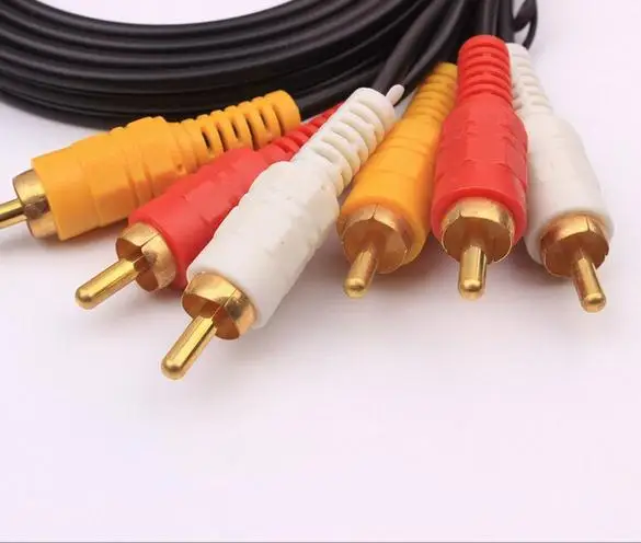 1.5m Length 3 RCA to 3 RCA 3RCA Male to Male 3RCA to 3.5rca AV Cable ...