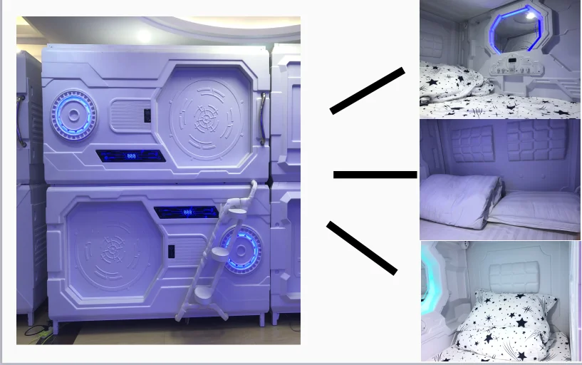 Manufacturer Newest Soundproof Capsule Hotel Unique Sleeping Pod Luxury ...