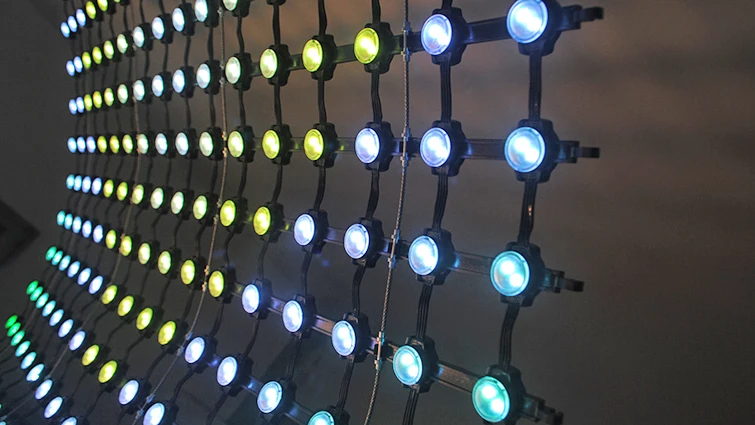 20mm Led Pixel Dot,14 Bit,P55 Outdoor Flexible Led Mesh Display - Buy ...