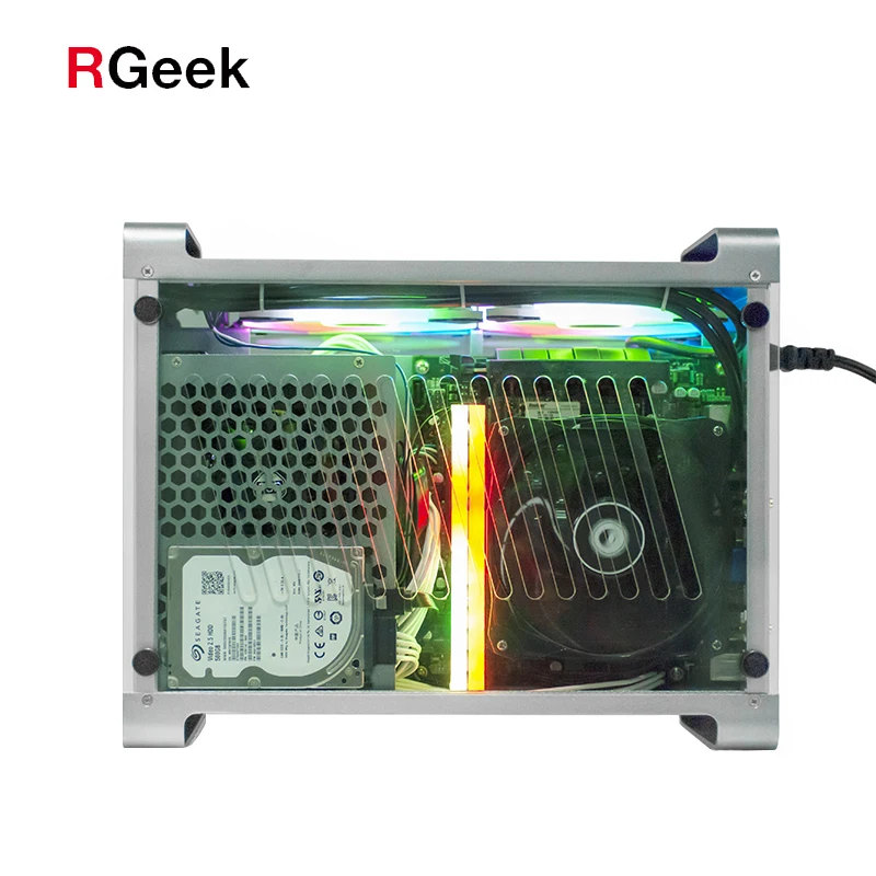 Rgeek Mini Itx Matx Micro Atx Pc Computer Case Aluminum Alloy + Acrylic ...