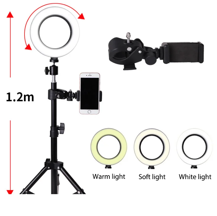 6 Inch Small Ring Fill Light For Mobile Video Selfie Ring Light With ...