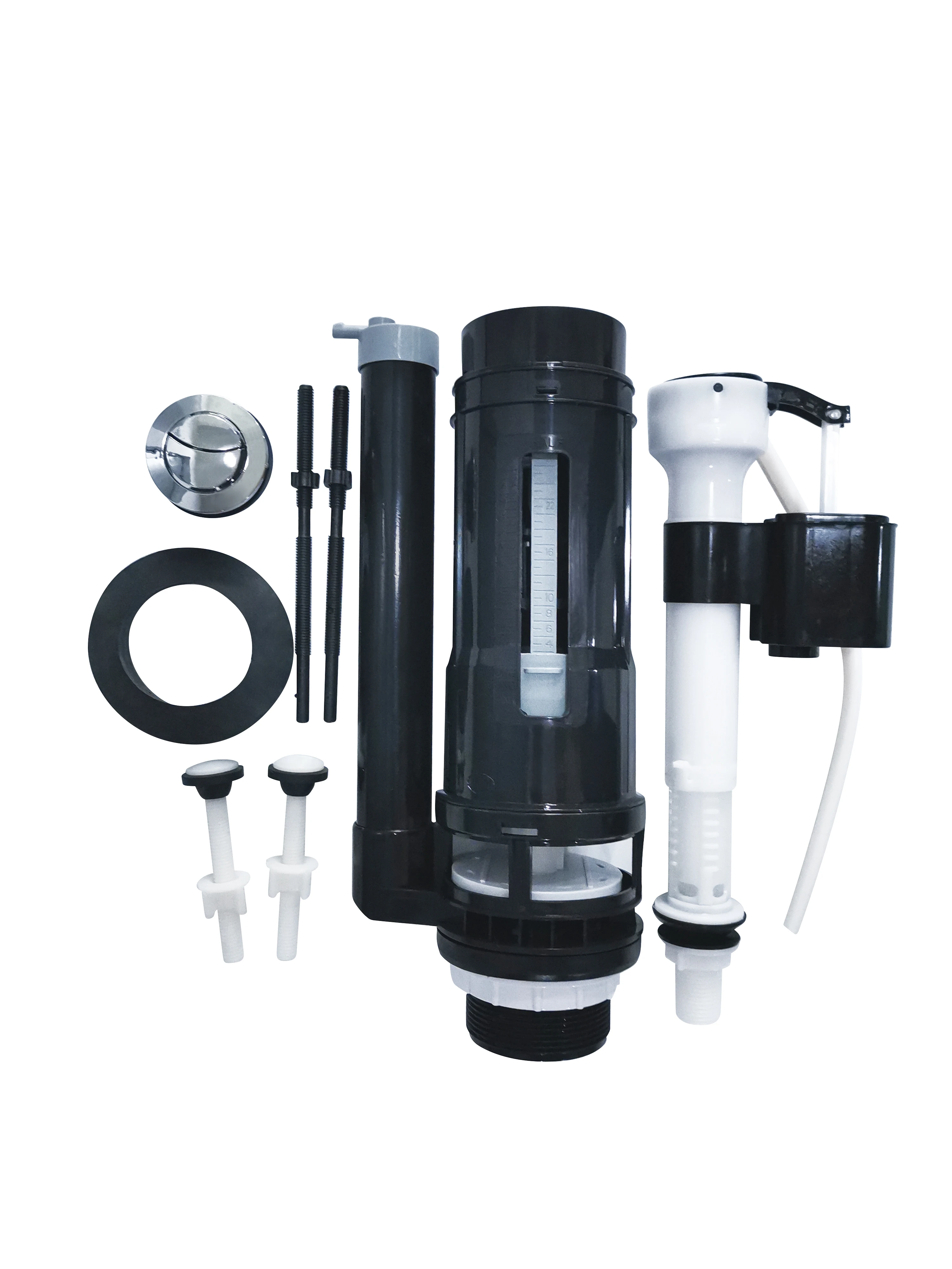 Toilet Fill Flush Valve ABS POM Dual Flush Cistern Fittings
