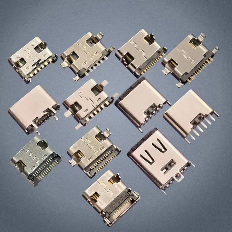 6pin 16pin 24 Pin Usb Type-c Plug Male Smt Dip Type C Receptacle Female ...