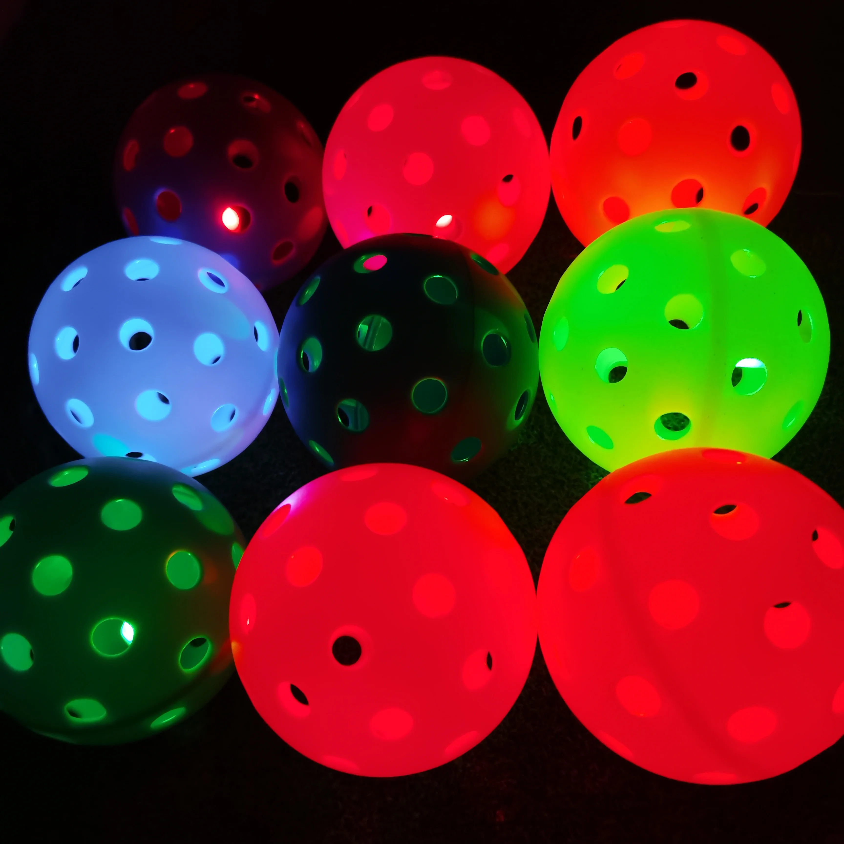 Luminous Pickleball,40 Holes Pickleball Glow At Night Pickleball For ...