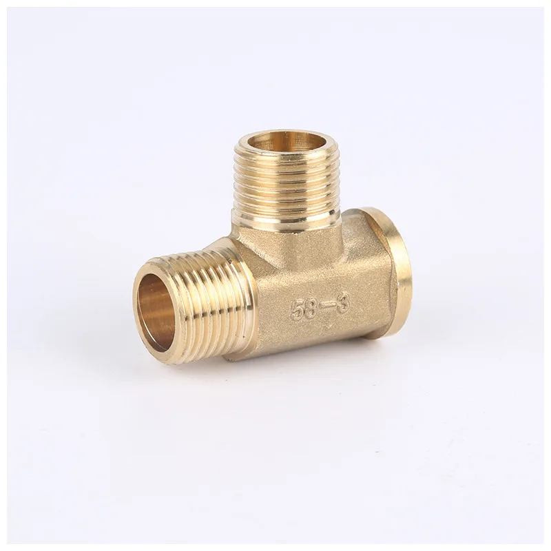 Brass Inner And Outer Teeth Three-way Gas Pipe Brass Inner And Outer ...