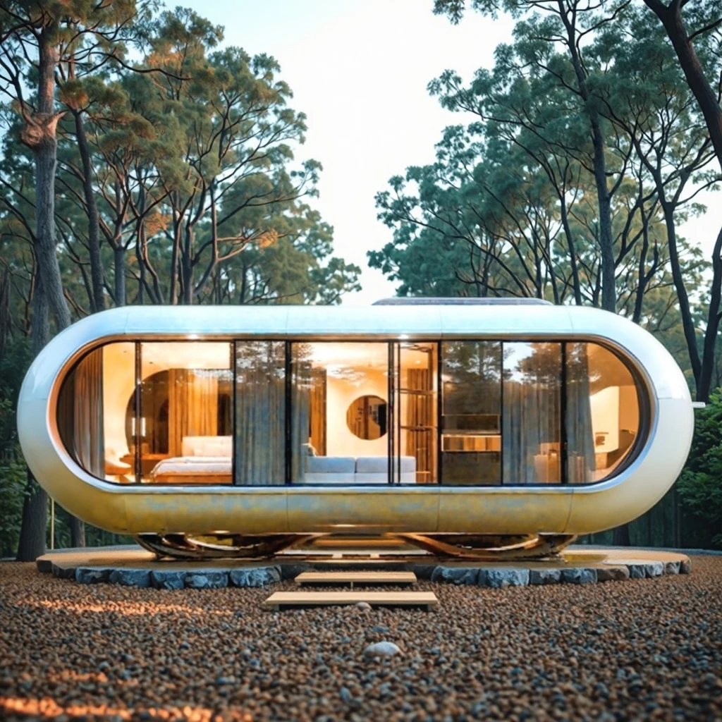 2026 Luxury Mobile Space Capsule House Durable Prefab Steel Cottage for ...