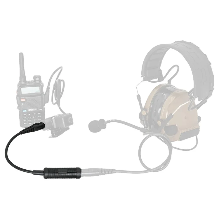 TS TAC-SKY Tactical Headset Adaptor U-174 NATO to Civilian Plug Cable ...