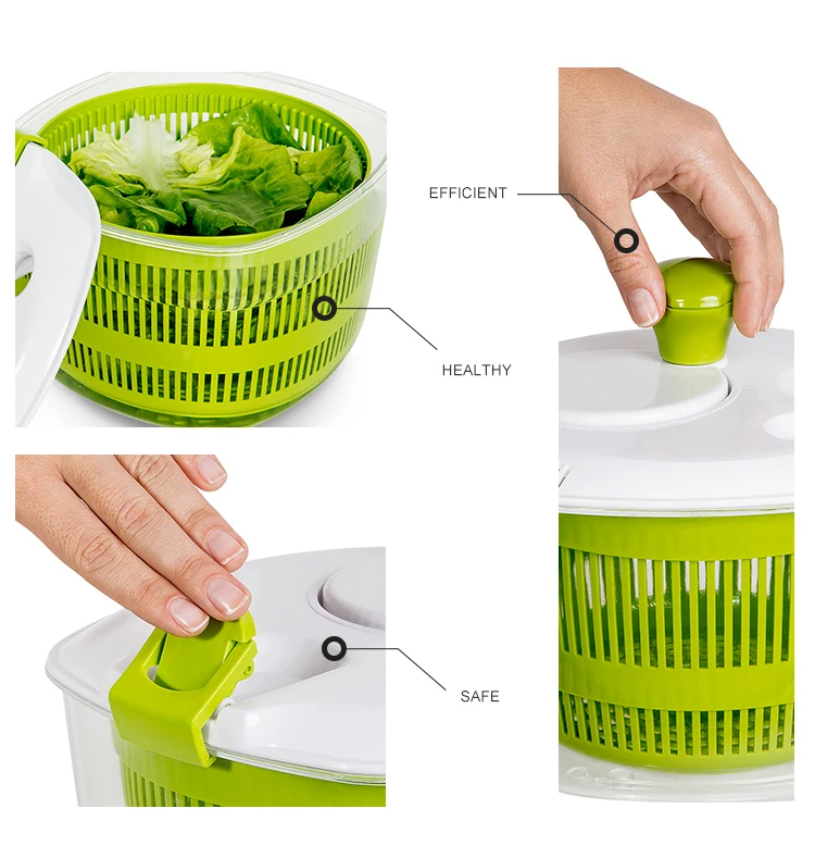 Salad Mixer Vegetable Slice Multifunction Collapsable Salad Spinner and ...