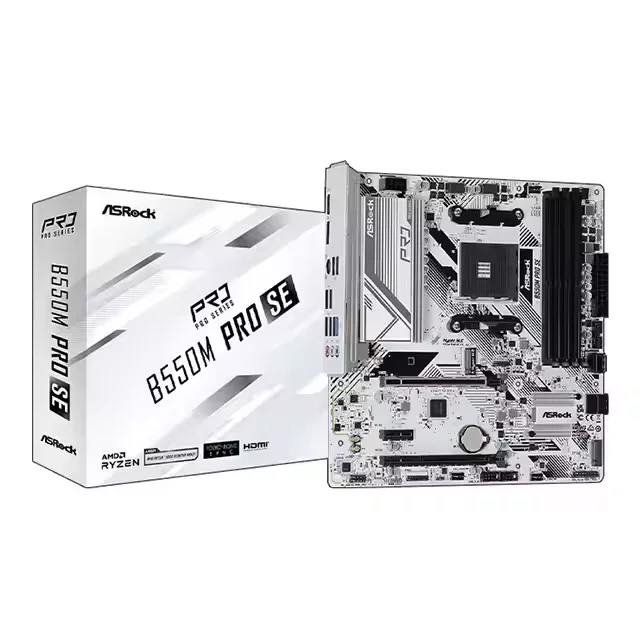 Asrock B550M Pro SE Motherboard - AMD AM4, DDR4, SATA