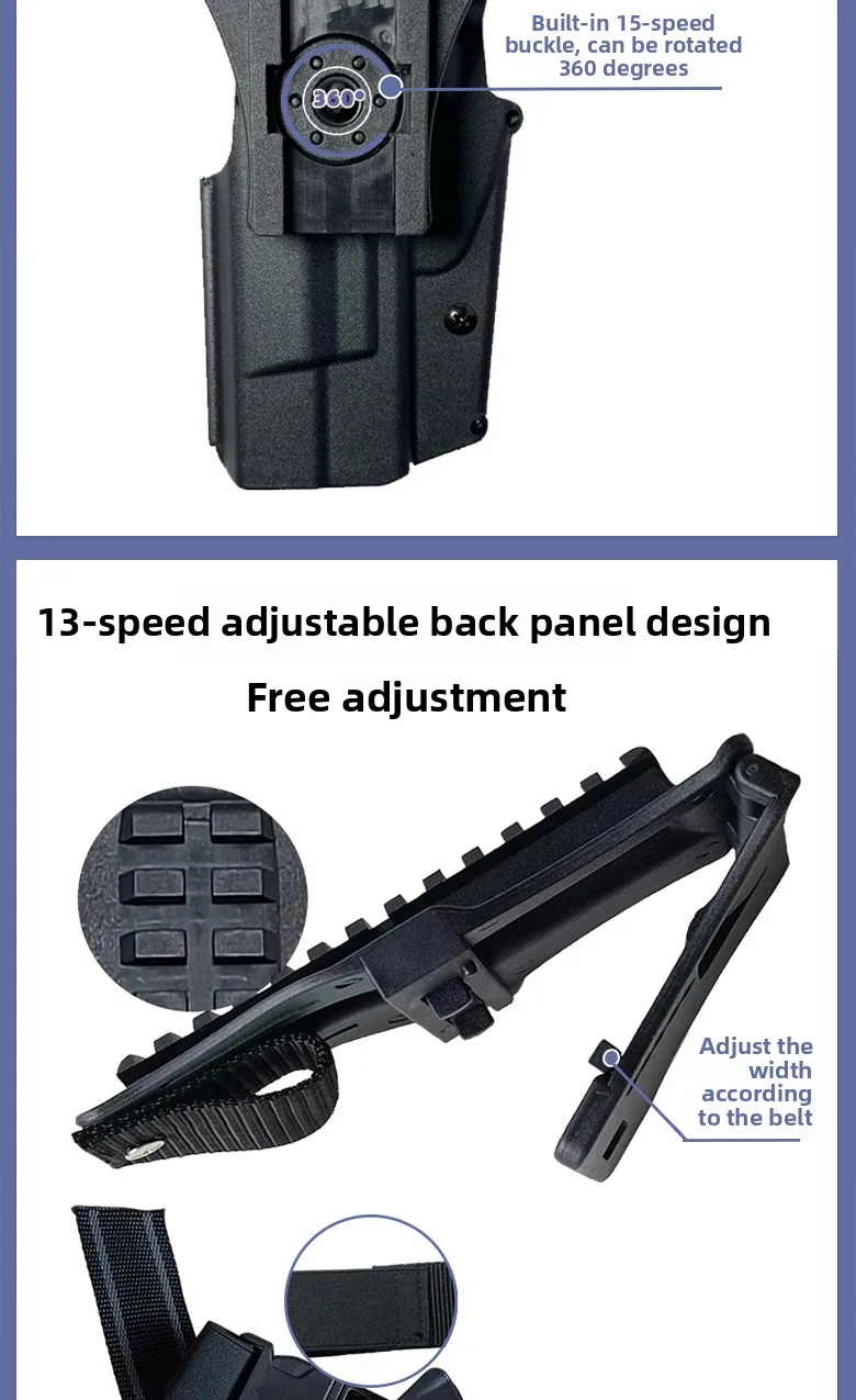 New 92G Drop Leg Holster 13-Position Nylon Quick Draw Gun Holster Universal Modified 92 Low ...