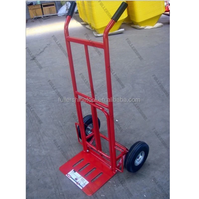 HT1805 Two Wheel Warehouse Storage Steel Platform Hand Trolley