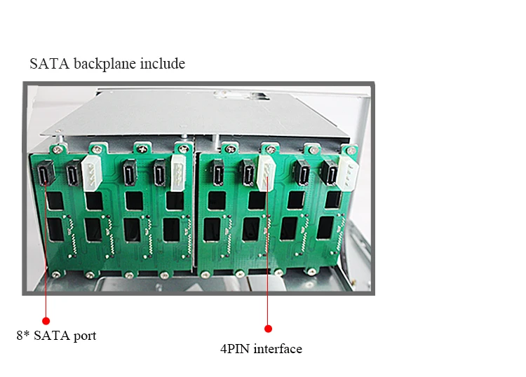 MicroATX Horizontal NAS Storage Enclosure with 8 Bay Support