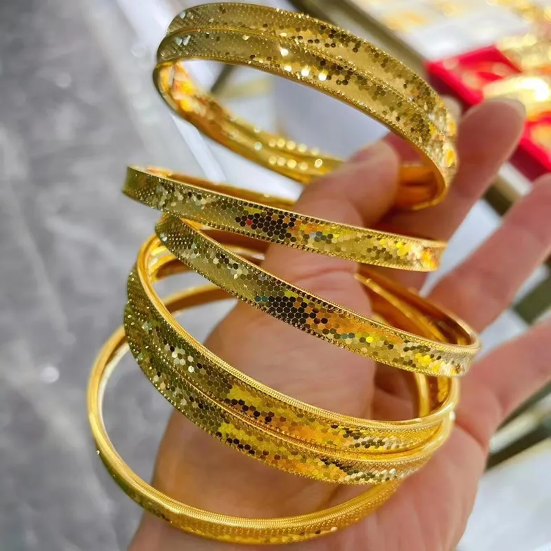 Real 24K Gold Bangle - Luxury Engagement Jewelry Design