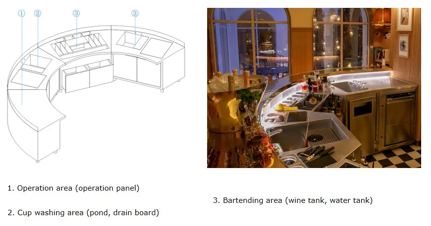 Removable Outdoor Custom Removable Cocktail bar Mobile Bartender Ice ...
